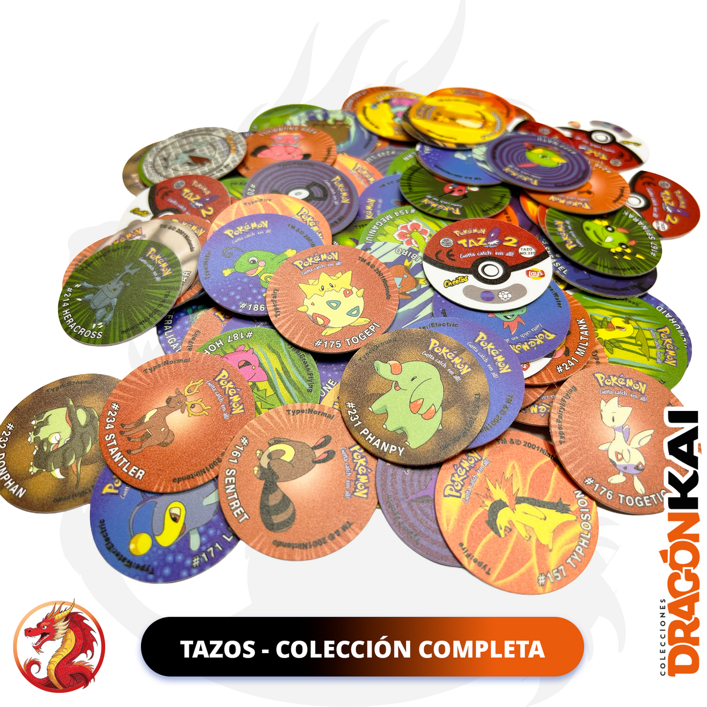 Tazos Pokemon Generación 2. Colección completa (Custom Ver.) 100 pieza ...