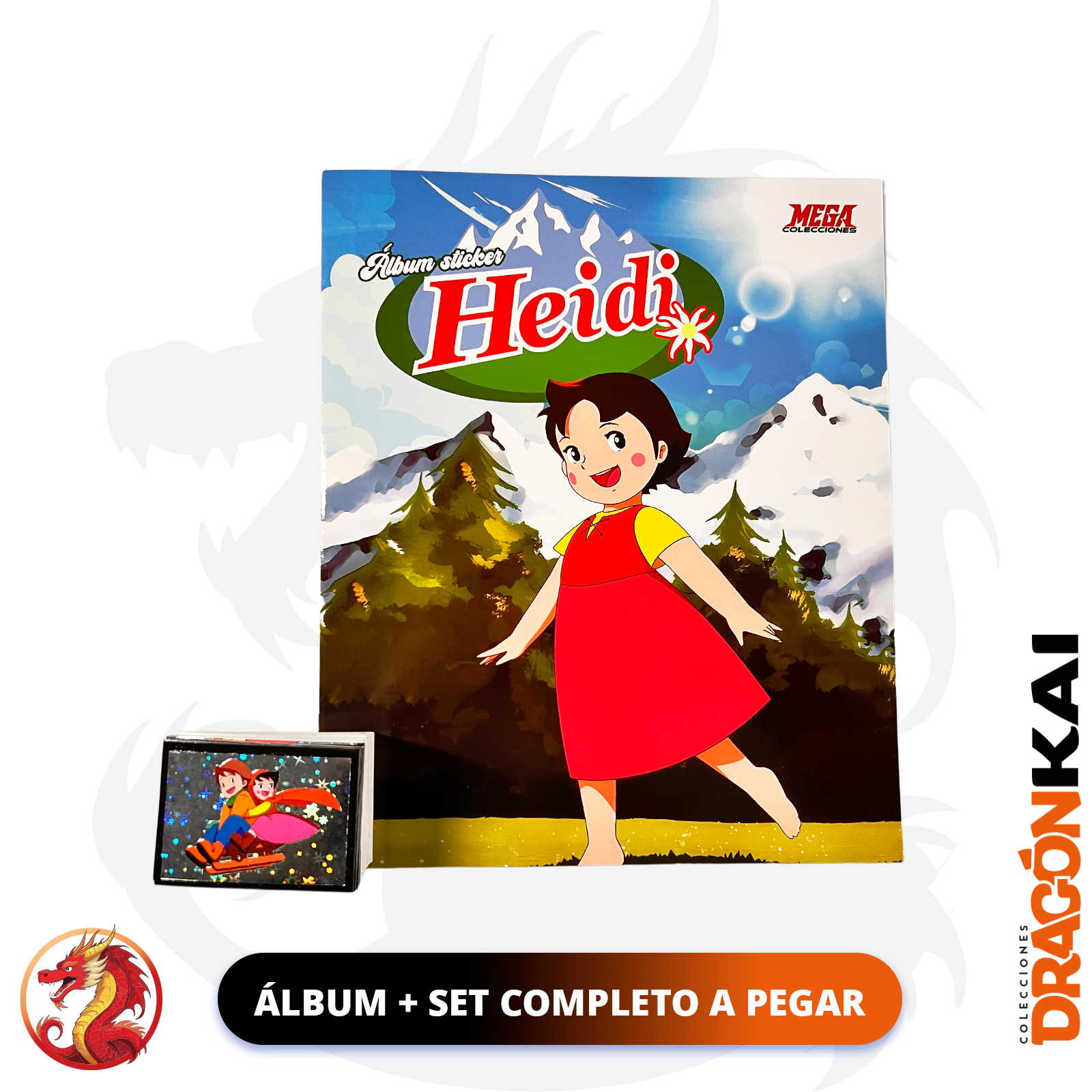 Álbum Heidi + Set completo a pegar – Dragon Kai