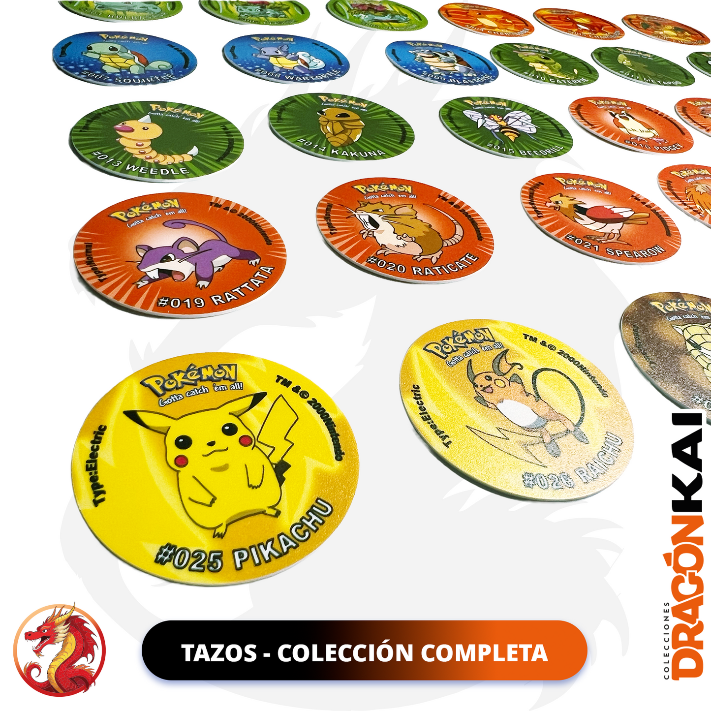 Tazos Pokemon Generación 1 Colección completa (Custom Version) – Dragon Kai